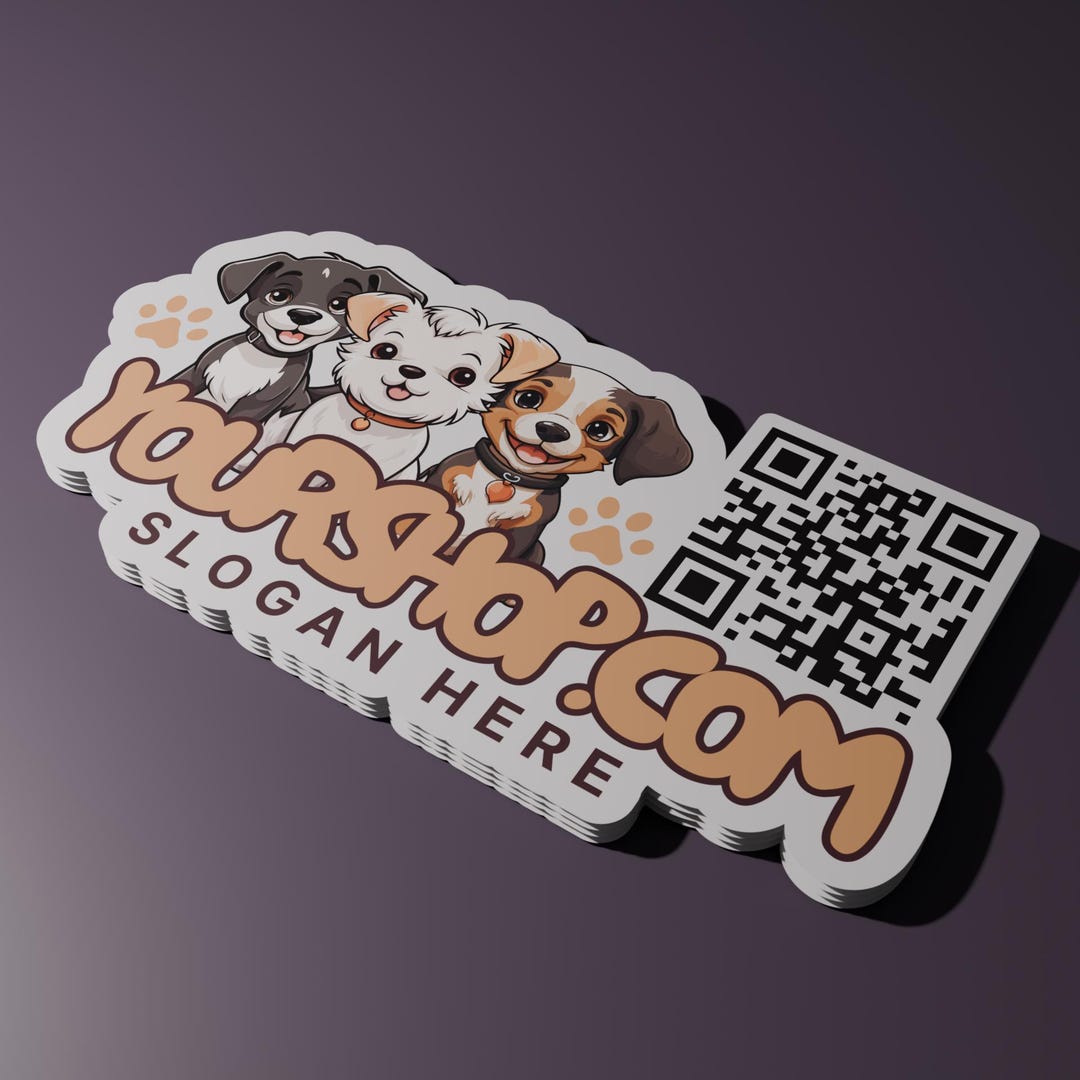 Company Brand Promotional Custom QR Code Logo Stickers Vinyl Printed ...