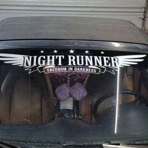 Night Runner Windshield Banner Decal JDM Sticker - Etsy