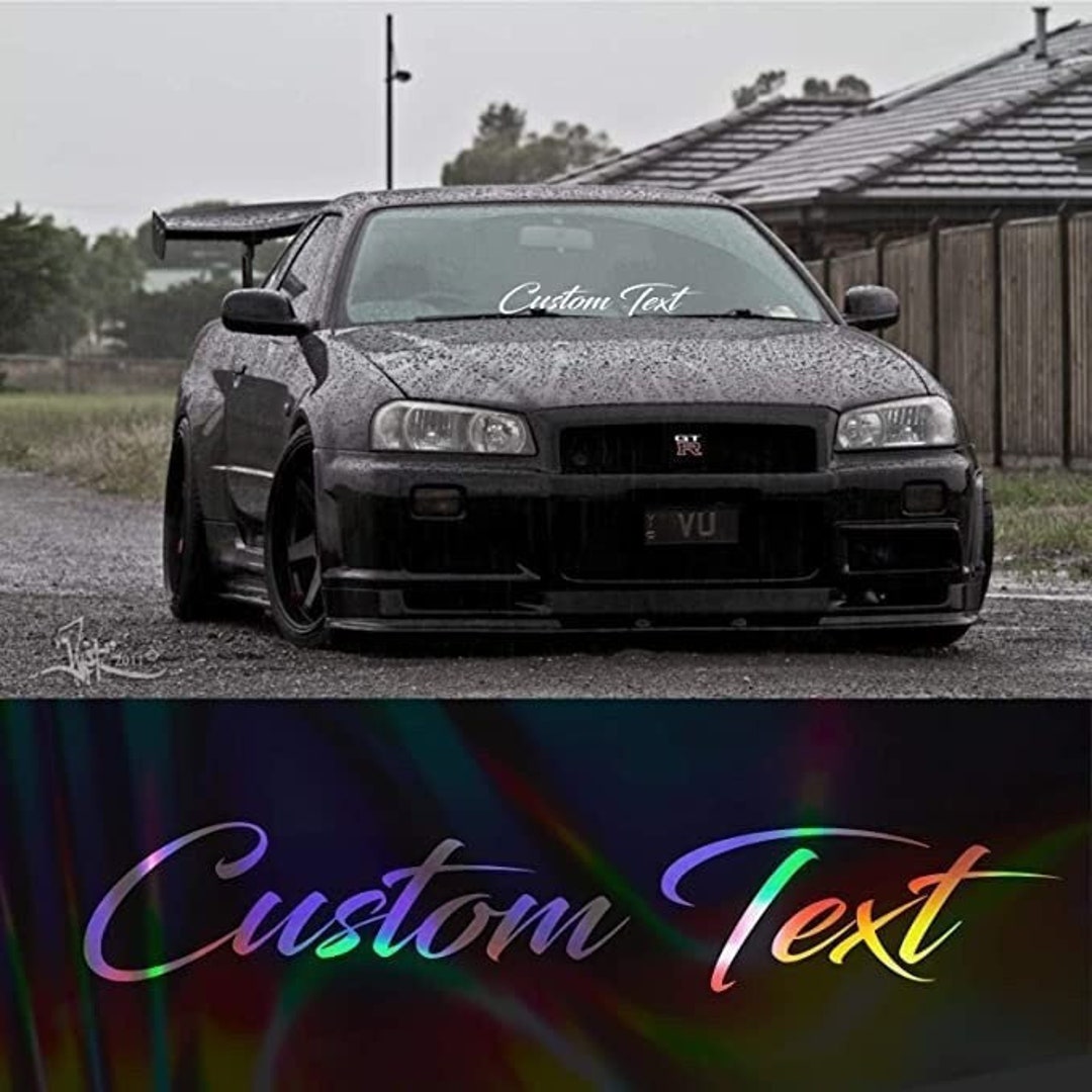 Custom Text Personalized Script Windshield Banner Decal Sticker Car ...