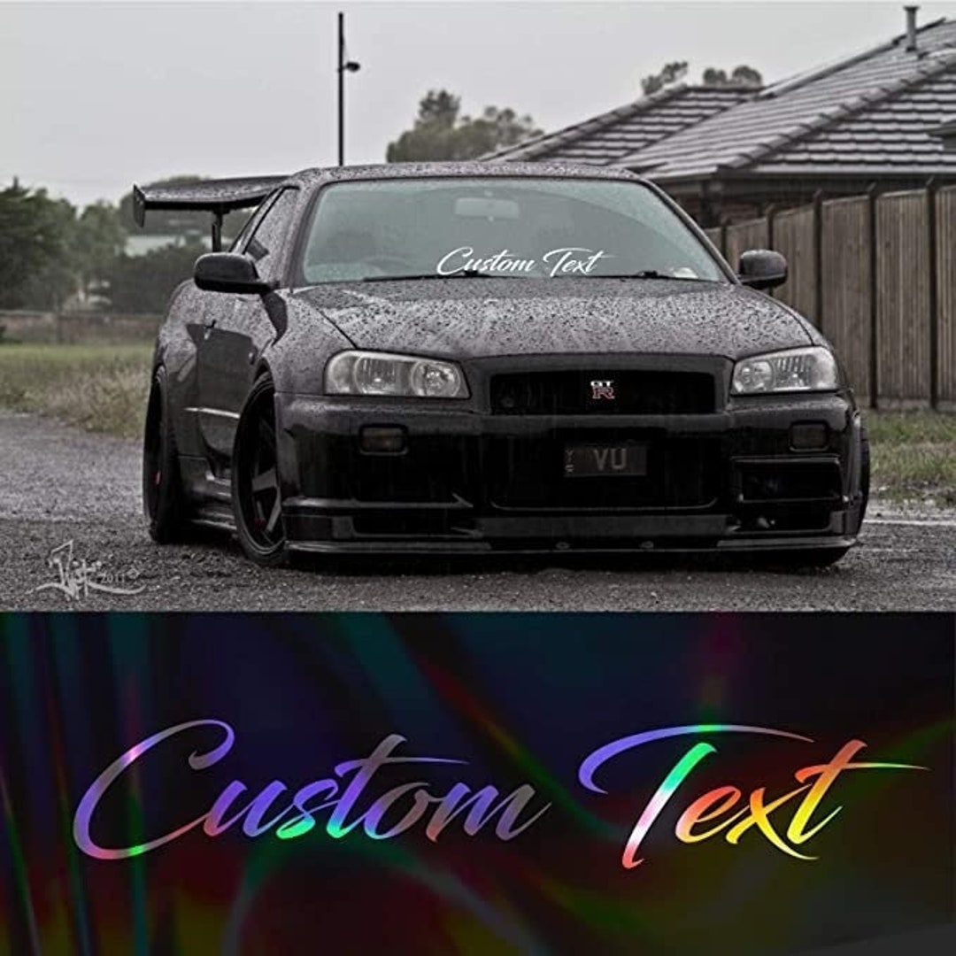 Custom Text Personalized Script Windshield Banner Decal - Etsy