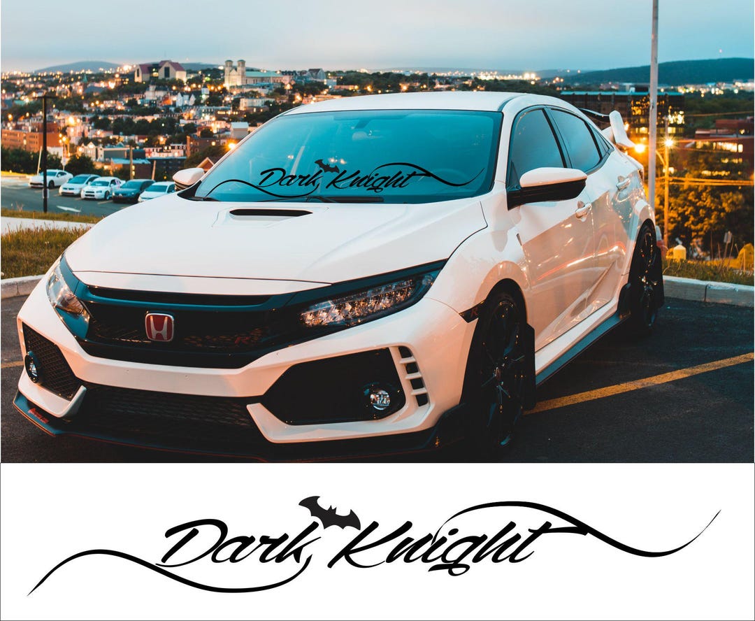 DARK KNIGHT Windshield Banner Decal JDM Sticker Fashion, Fancy - Etsy