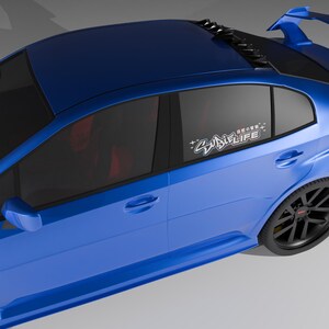 Subielife in Japanese Premium Car Decal Fits for Subaru STI - Etsy