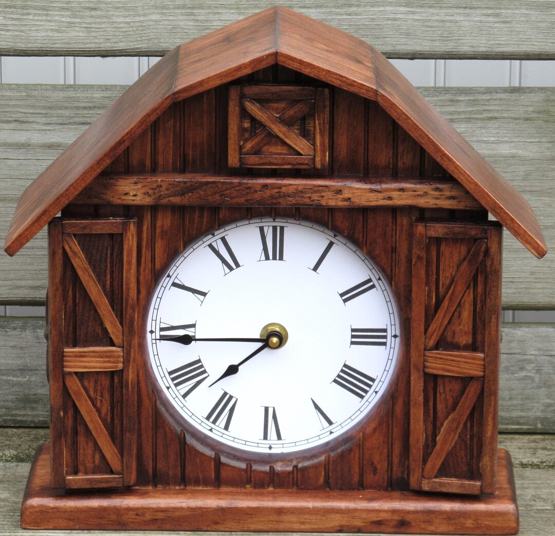 Small Wall Clock, Barn Clock, Mantle Clock, Country Clock, Farmhouse ...
