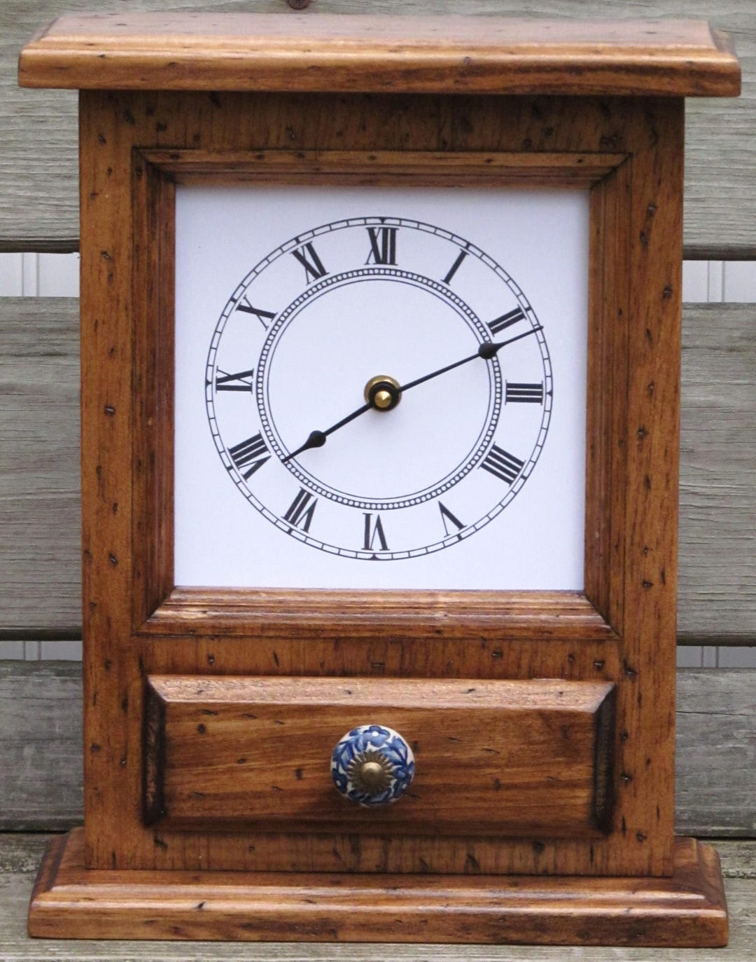 Small Wall Clock, Appalachian Rustic Clock, Wall Clock, Mantle Clock ...