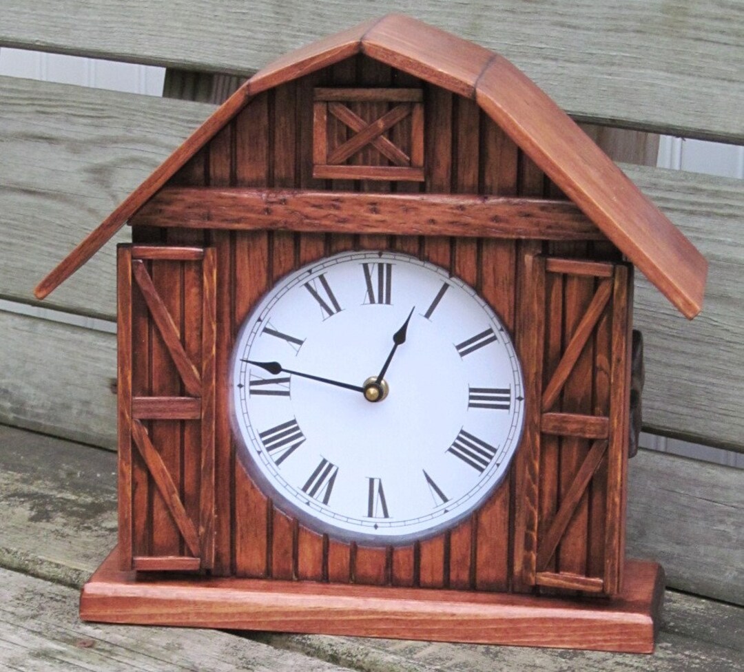 Small Wall Clock Barn Clock Mantle Clock Country Clock - Etsy