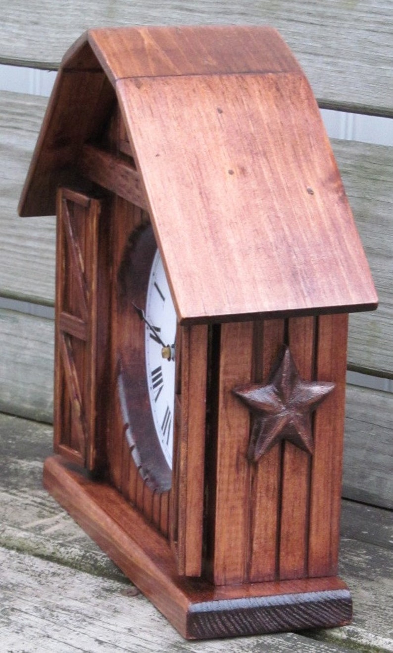 Small Wall Clock Barn Clock Mantle Clock Country Clock - Etsy