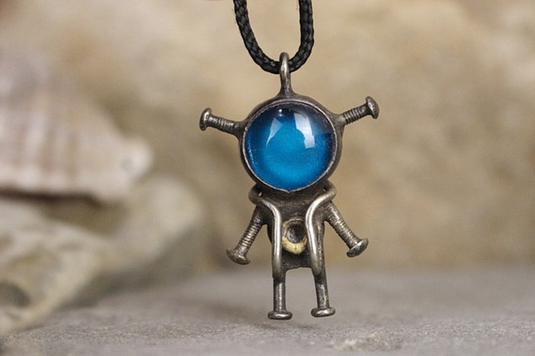 Tiny Spaceman Alien Pendant Gift for Scientist Artisan - Etsy