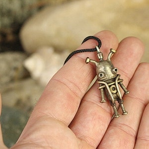 Little Robot Pendant Biomechanical Jewelry Gift for Men Industrial ...
