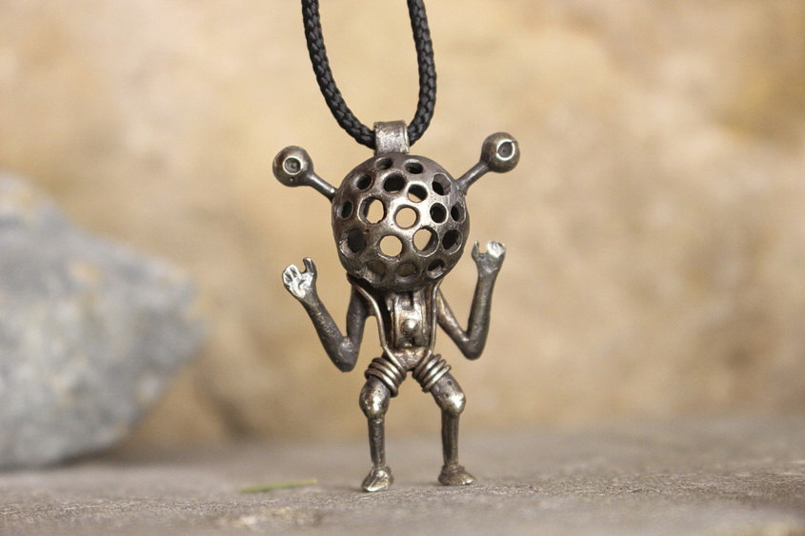 Weird Alien pendant accessories for scientist Robot fan gift | Etsy