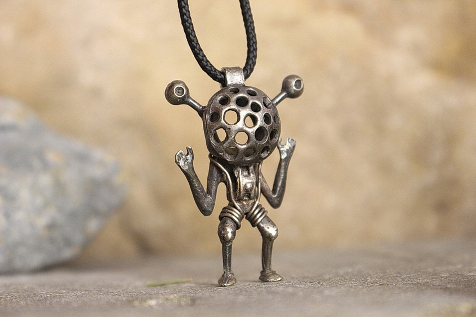 Weird Alien pendant accessories for scientist Robot fan gift | Etsy