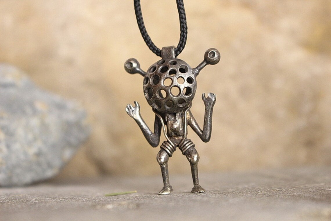 Weird Alien pendant accessories for scientist Robot fan gift | Etsy