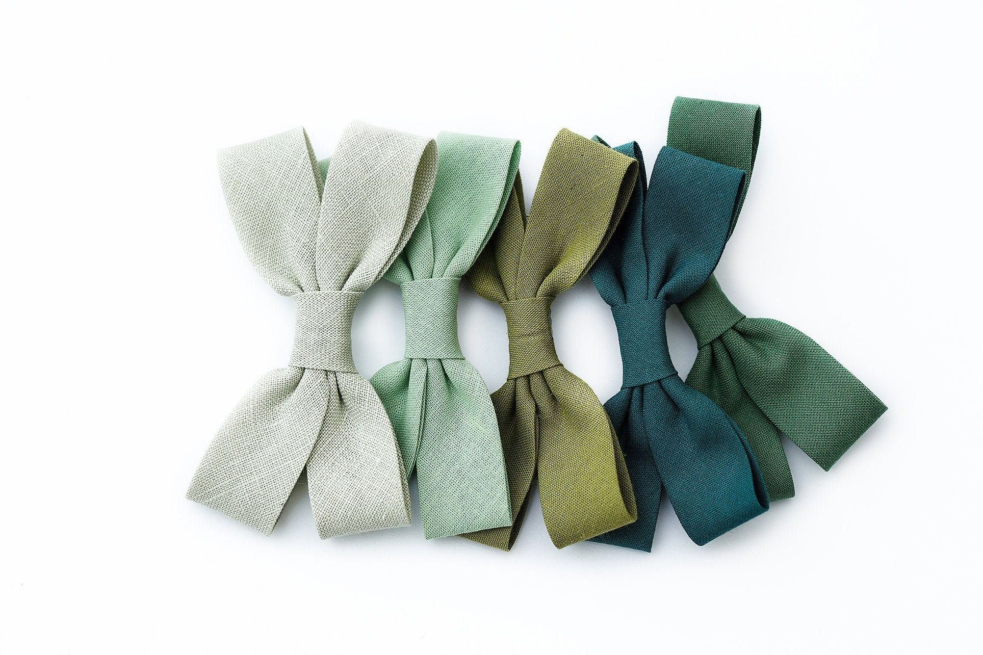 Green hair bow Boho bows Back to school hair bow First | Etsy