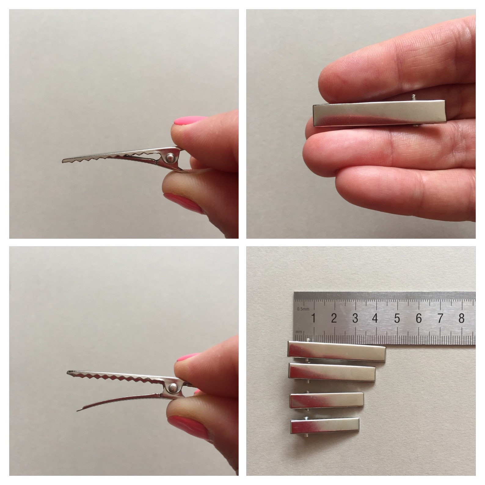 Neutral Hair Bow Clips for Girls Pigtail Hair Clips Pastel - Etsy