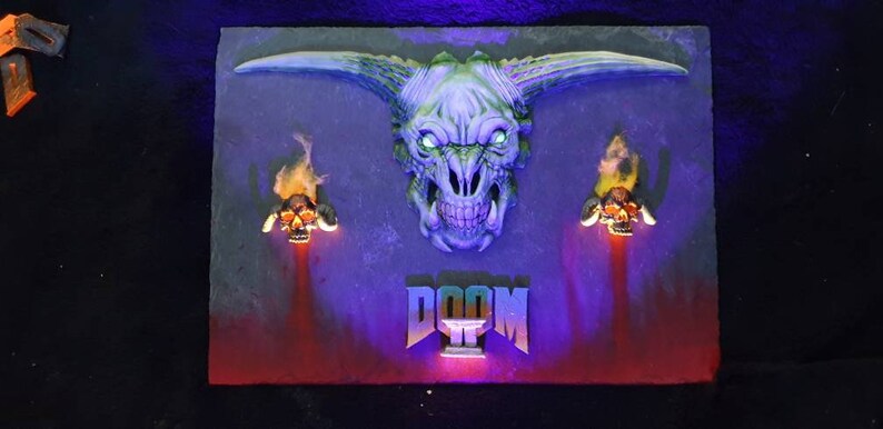 DOOM II Diorama 3D Icon of Sin - Etsy