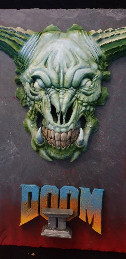 DOOM II Diorama 3D Icon of Sin - Etsy