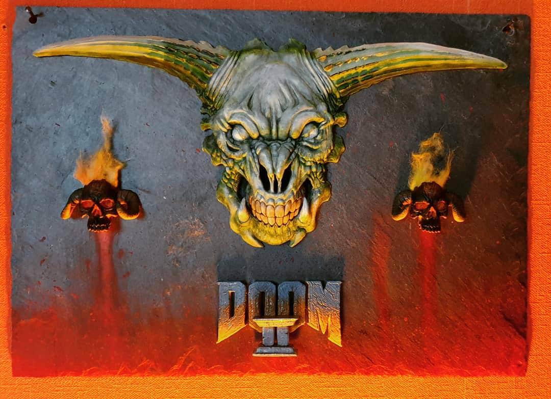 DOOM II Diorama 3D Icon of Sin - Etsy