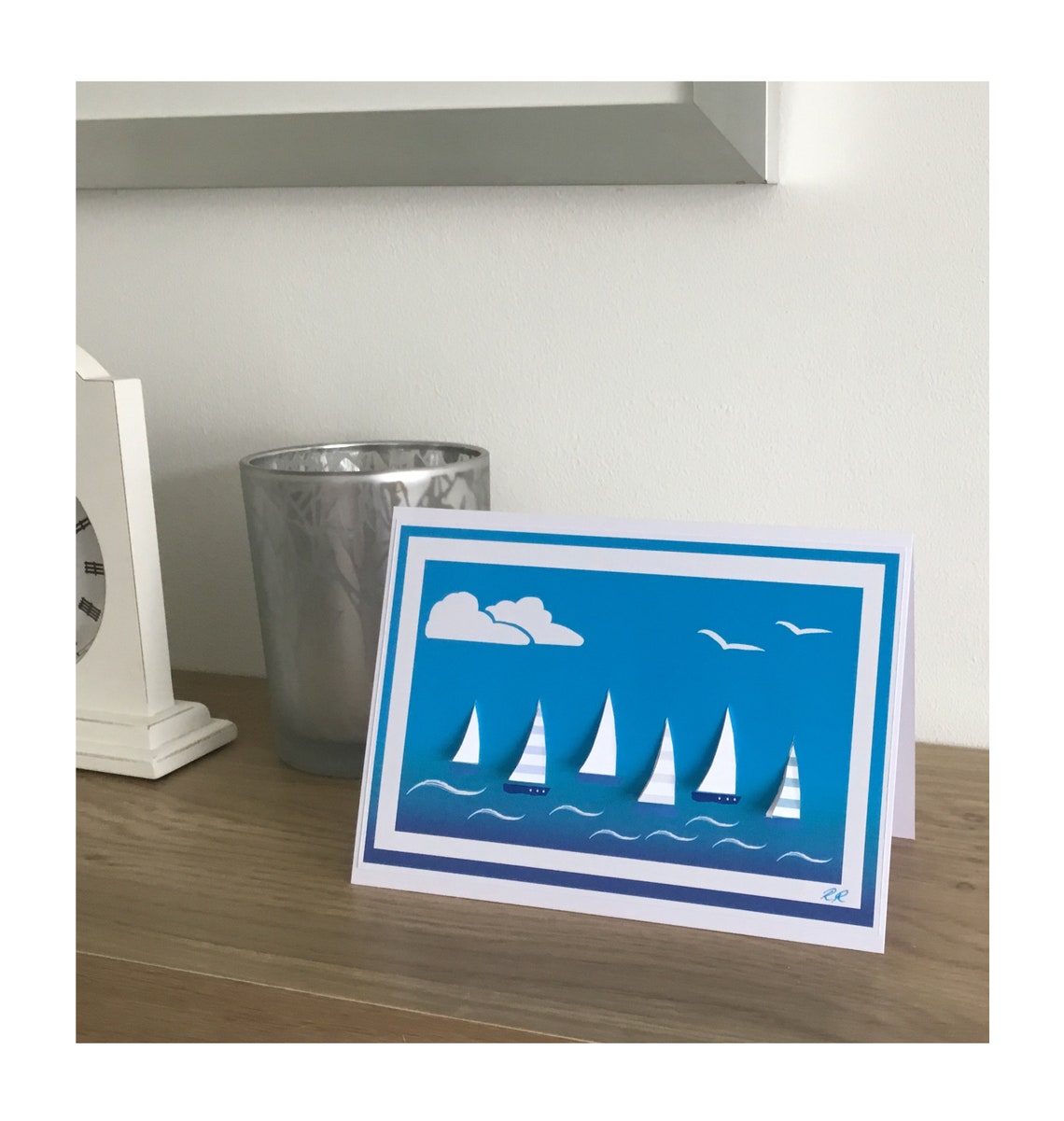 Sailing Card Fathers Day Card Homemade Card Sailors Card Boat Card ...