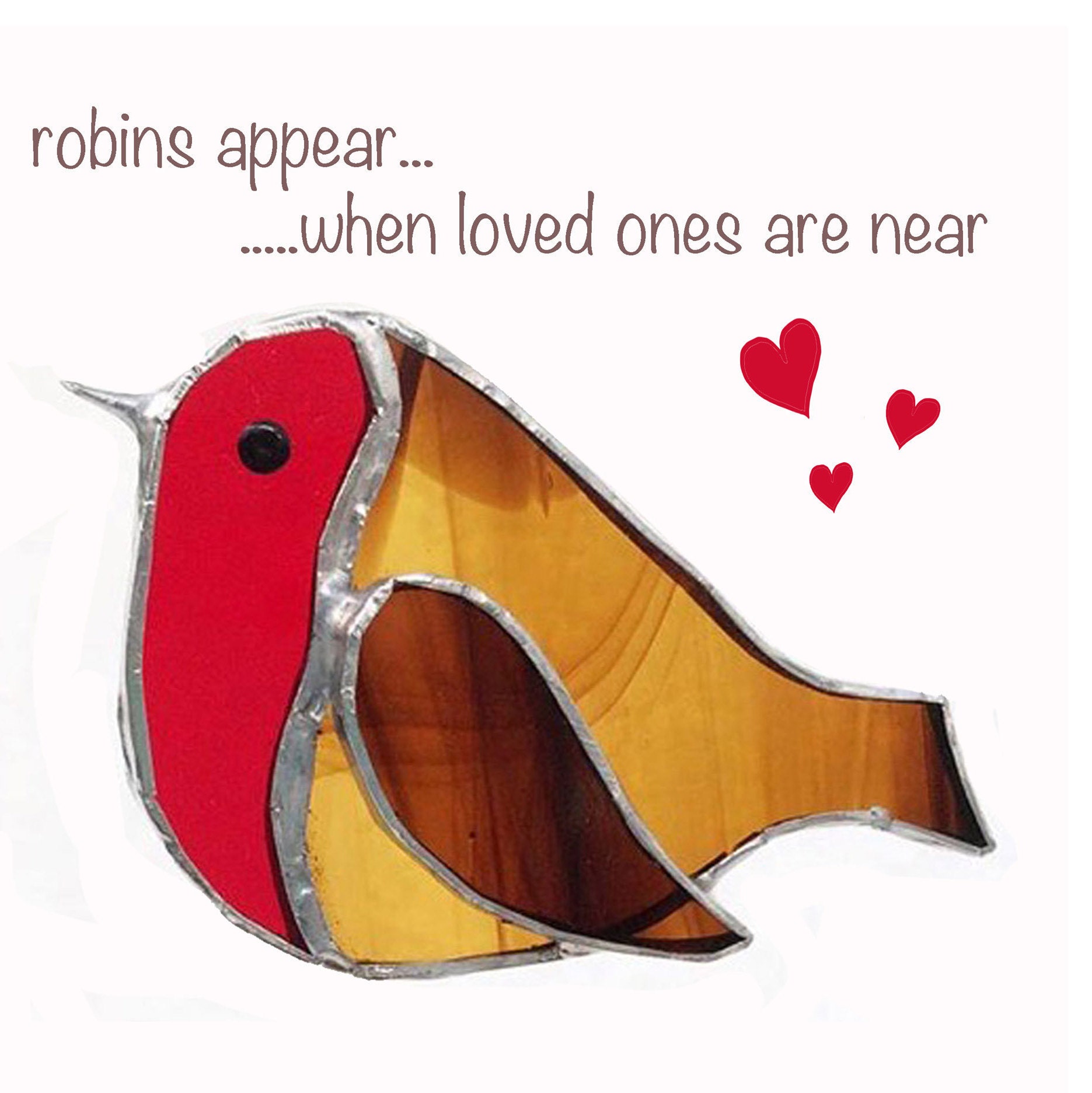 Glass Robinrobin Suncatcherstained Glass Robin Robin - Etsy UK