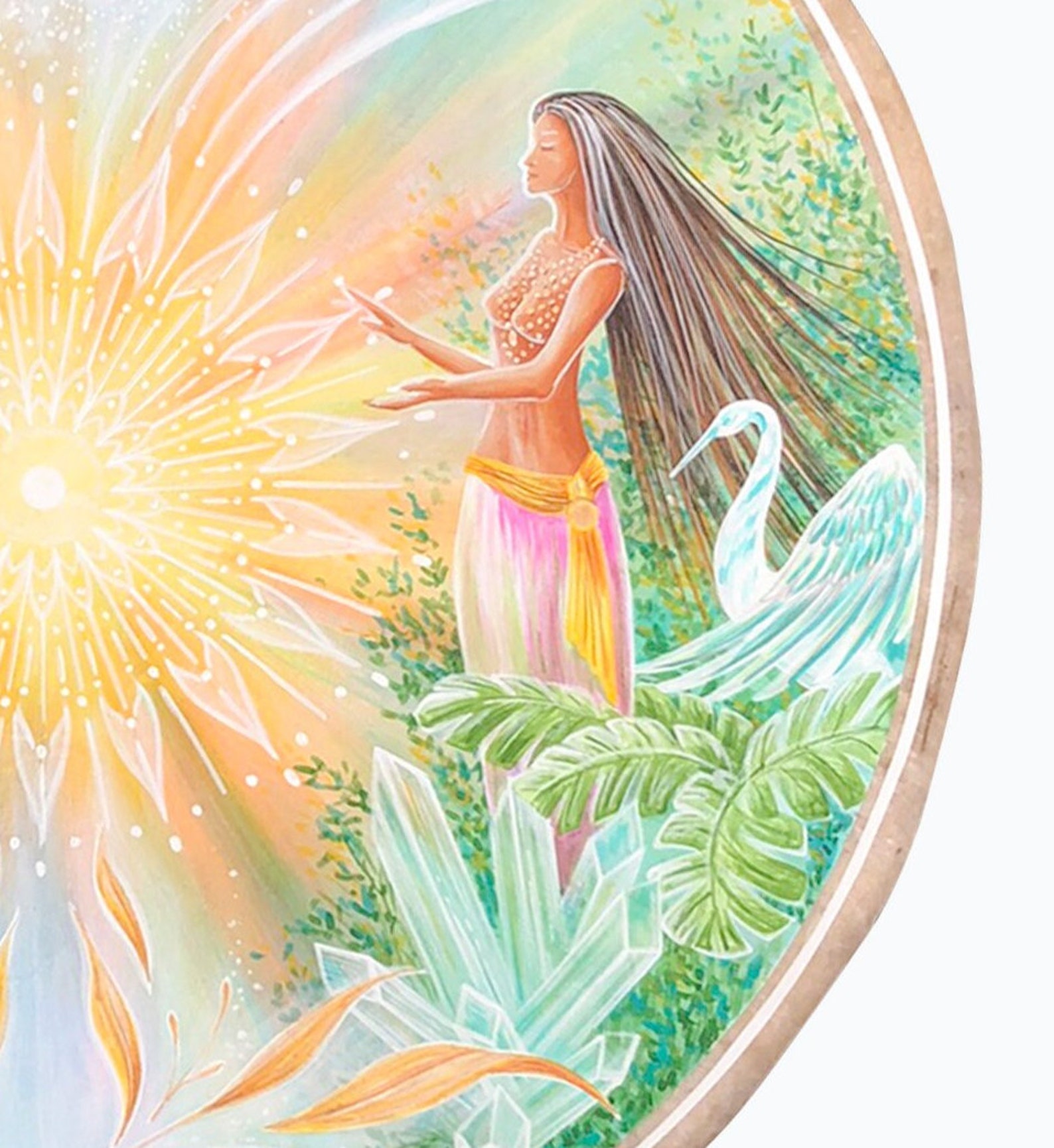 Custom Shamanic Drum Sacred Balance Sun Guardian of the - Etsy