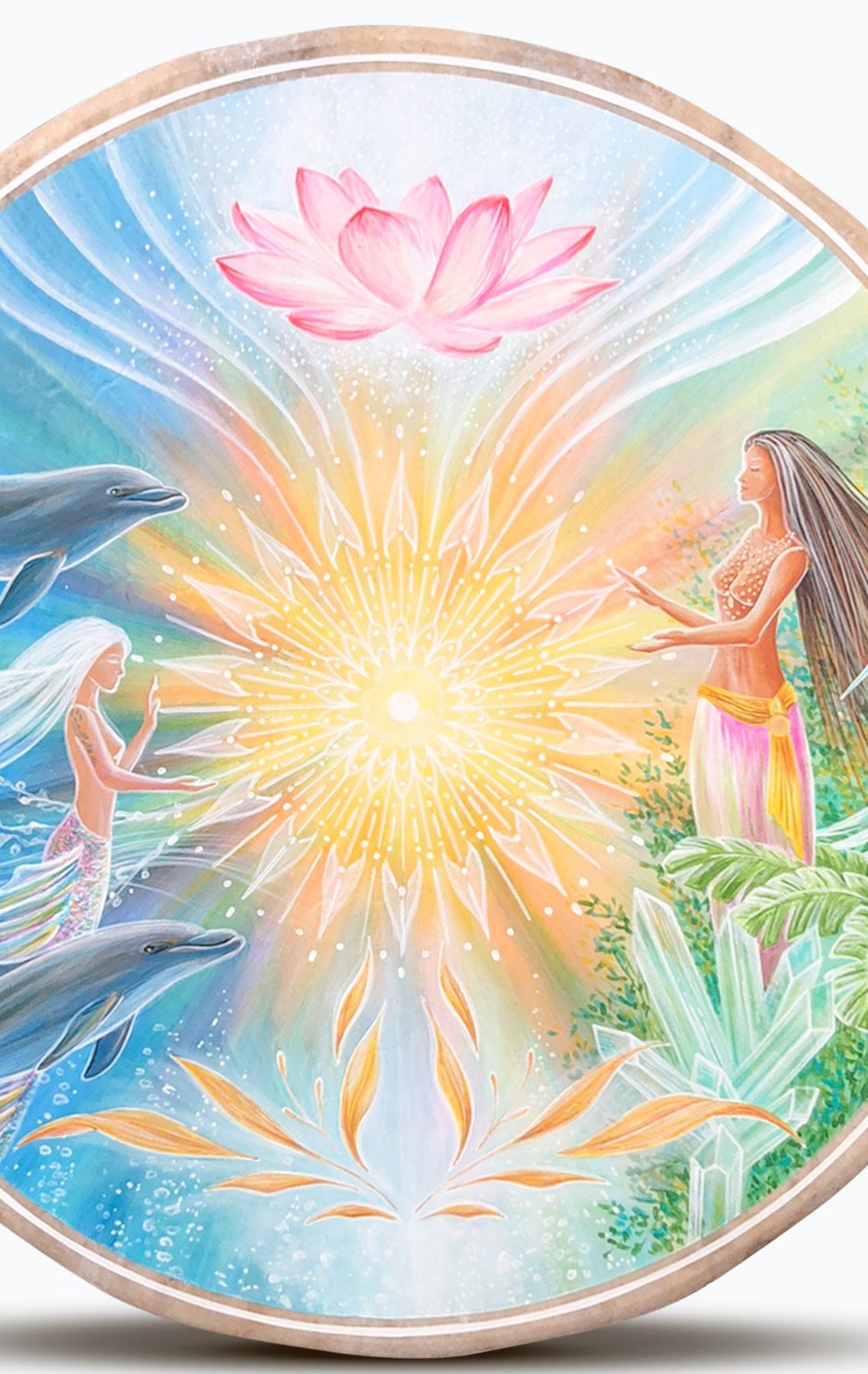 Custom Shamanic Drum Sacred Balance Sun Guardian of the - Etsy