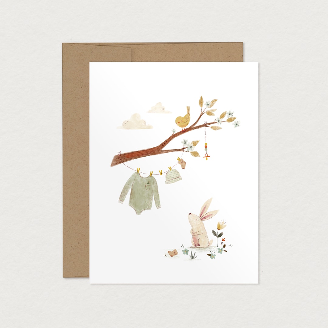 Baby Shower Birthday Card - Sweet Expectation - Premium Stationery Made ...