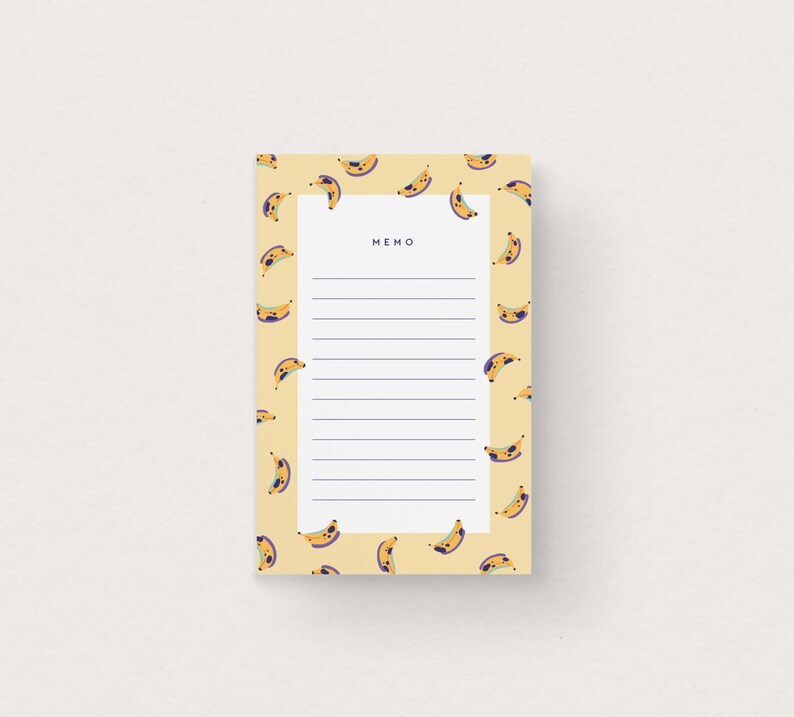 Banana Notepad - Colorful Office Stationery - Recycled Paper - Premium ...