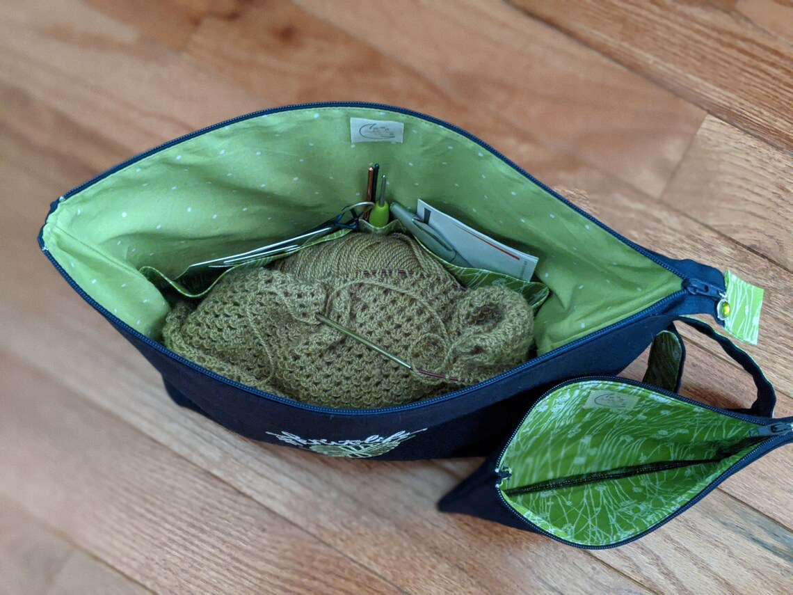Project Bag Set Knitting Project Bag Notions Pouch - Etsy