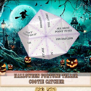 Printable Origami Fortune Teller,"fortune Teller Halloween" , Funny ...