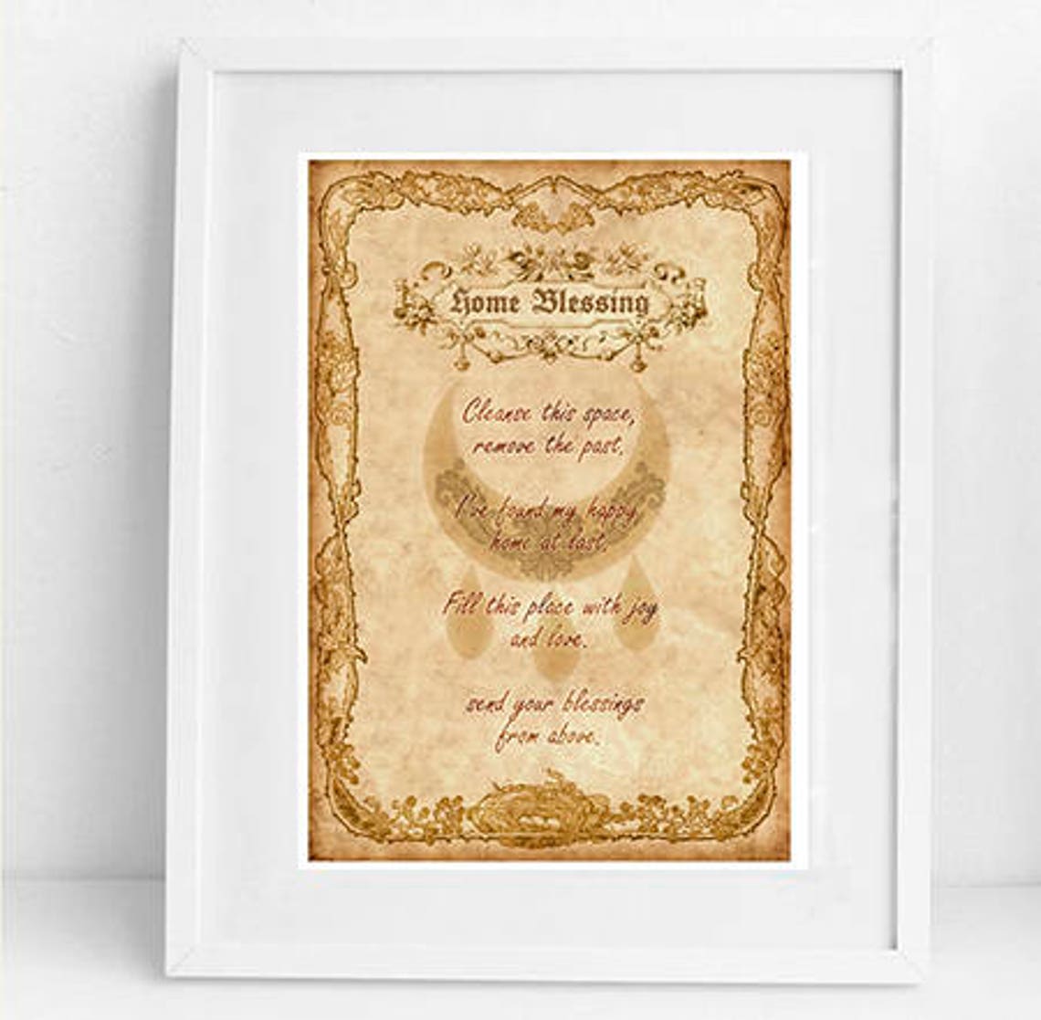 Wiccan Home Blessing Spell Print: Inspirational Wall Art (digital ...