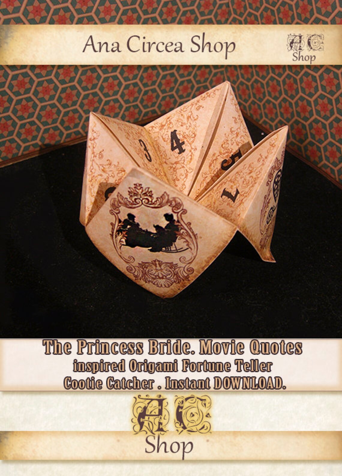 PRINTABLE the Princess Bride Inspired Origami Fortune Teller - Etsy