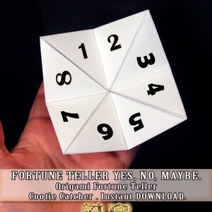 Printable Origami Fortune Teller: DIY Party Game (instant Download) - Etsy