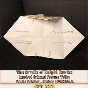 DIY Printable the Oracle of Delphi Inspired Origami Fortune Teller ...