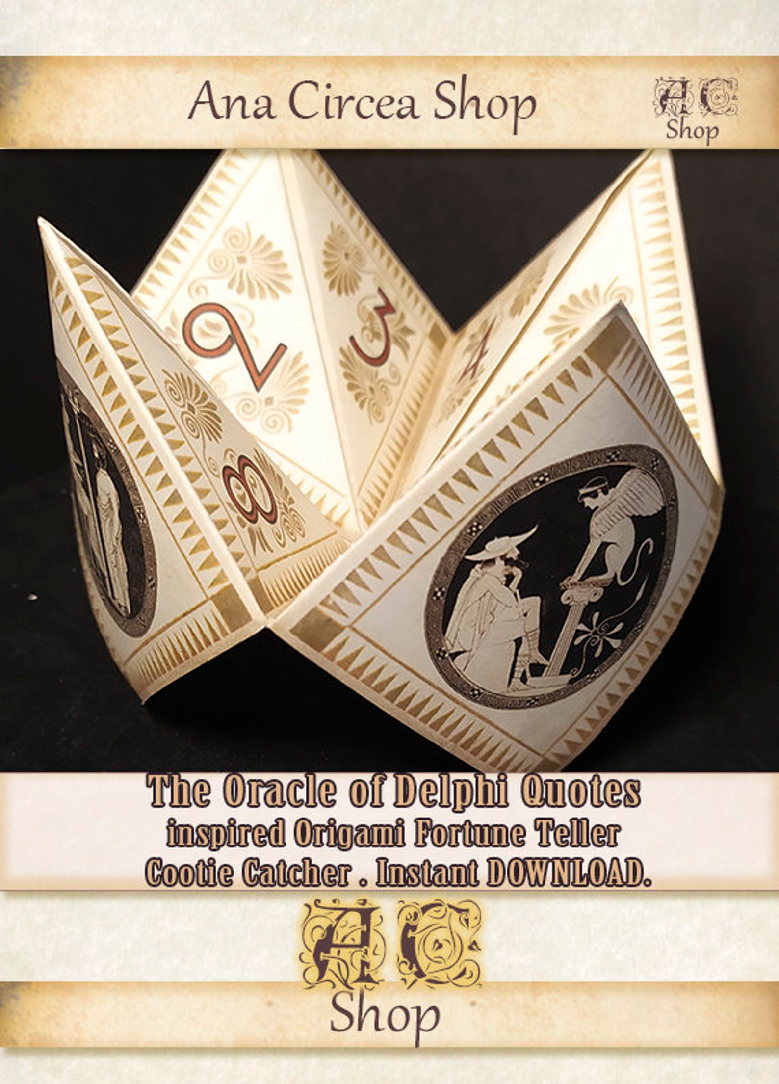 Oracle of Delphi Origami Fortune Teller, Kids Craft (digital Download ...
