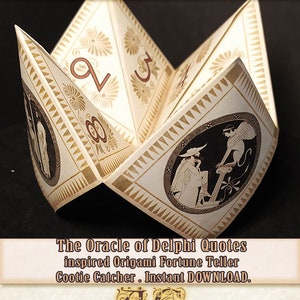 DIY Printable the Oracle of Delphi Inspired Origami Fortune Teller ...