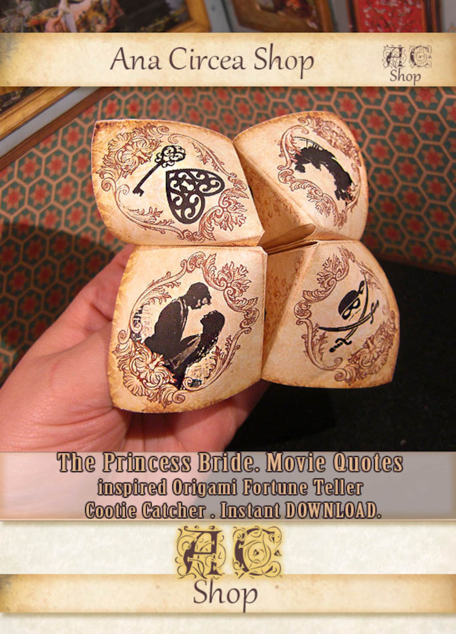 PRINTABLE the Princess Bride Inspired Origami Fortune Teller - Etsy