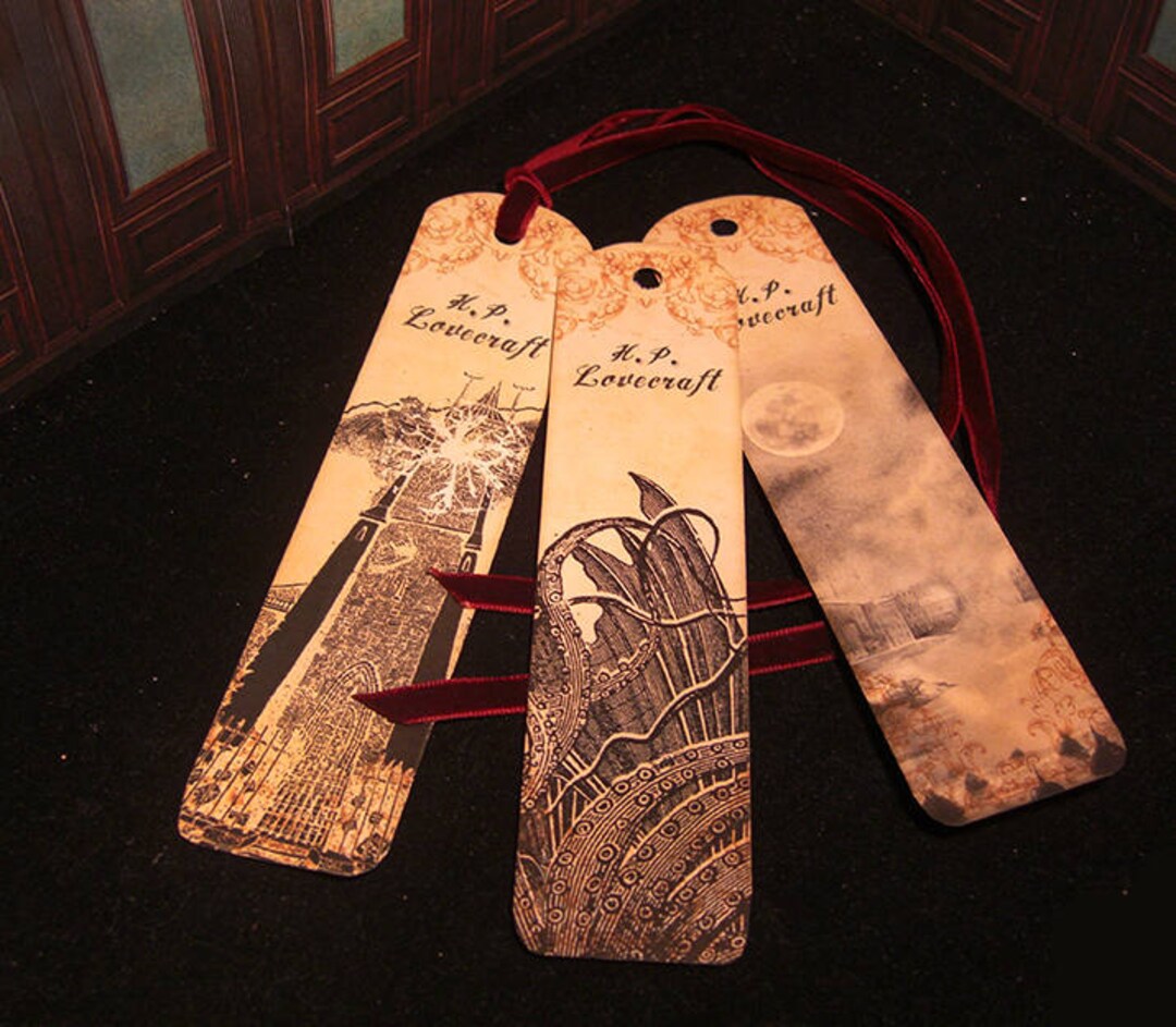 Lovecraft Printable Bookmarks, Two Sides, Perfect Gift for Book Lover ...