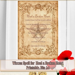 Wiccan Blessing Spell for Heal a Broken Heart, for Your Book of Shadows ...