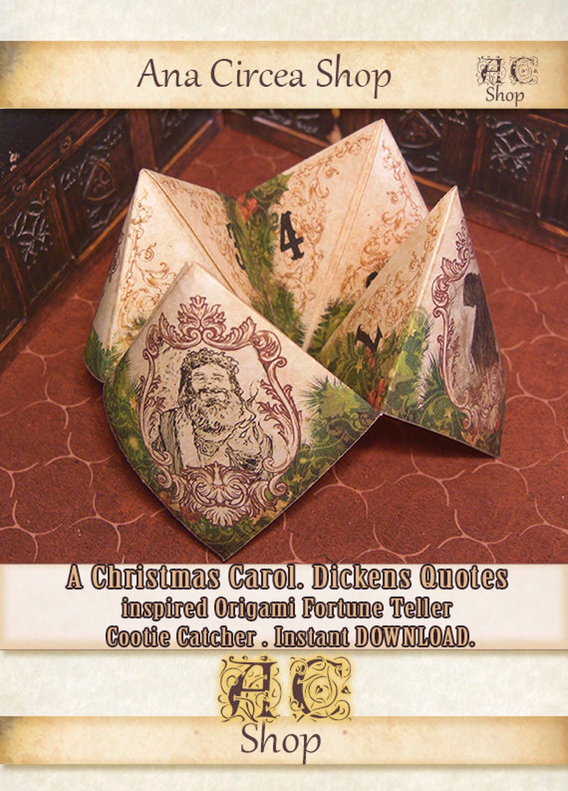 DIY A Christmas Carol Dickens Inspired Origami Cootie - Etsy