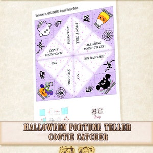 Printable Origami Fortune Teller,"fortune Teller Halloween" , Funny ...