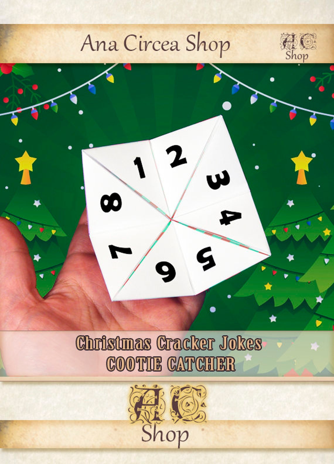 Printable Origami Fortune Teller,"christmas Cracker Jokes" , Funny ...