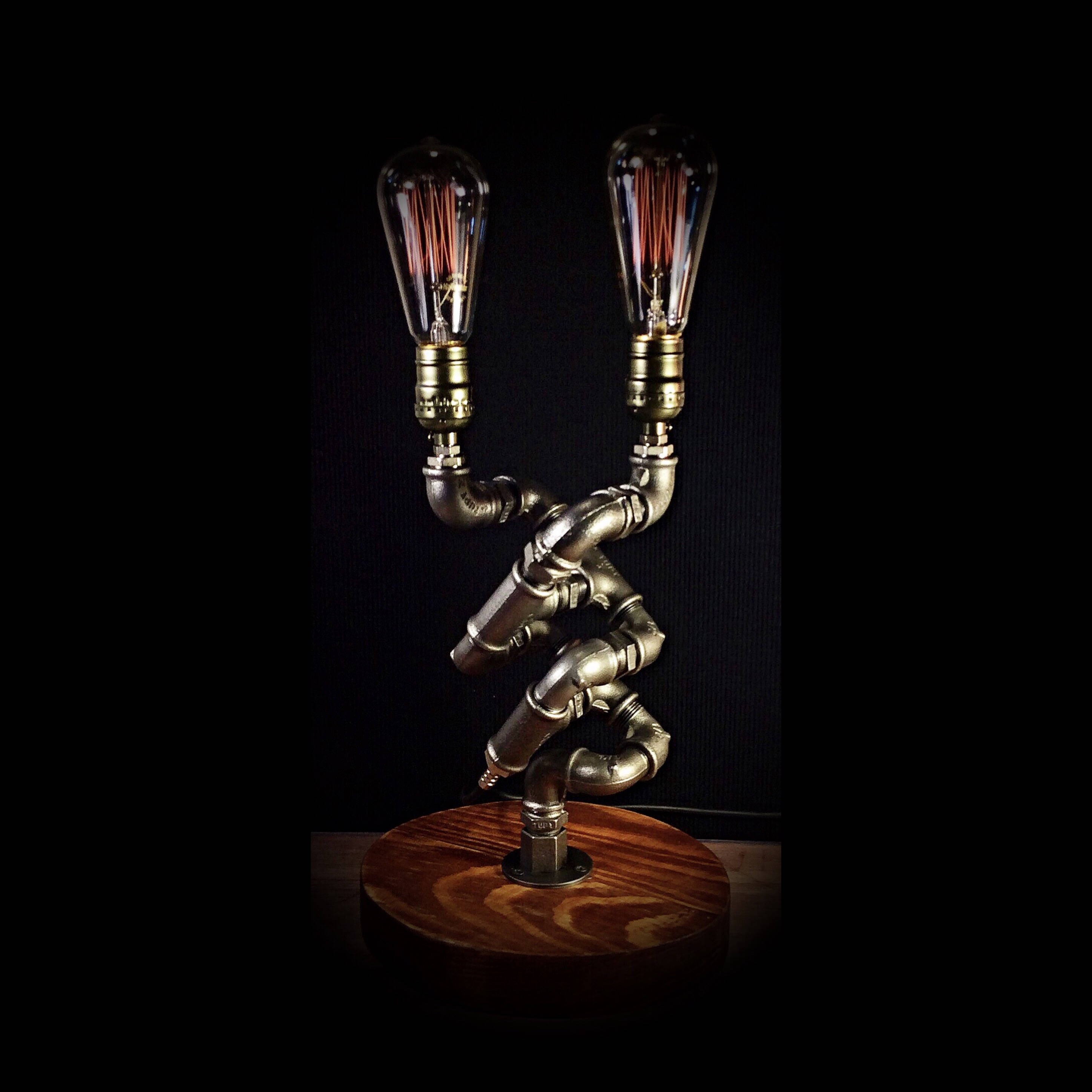 Steampunk table lamp Unique Table lamp Industrial lamp | Etsy