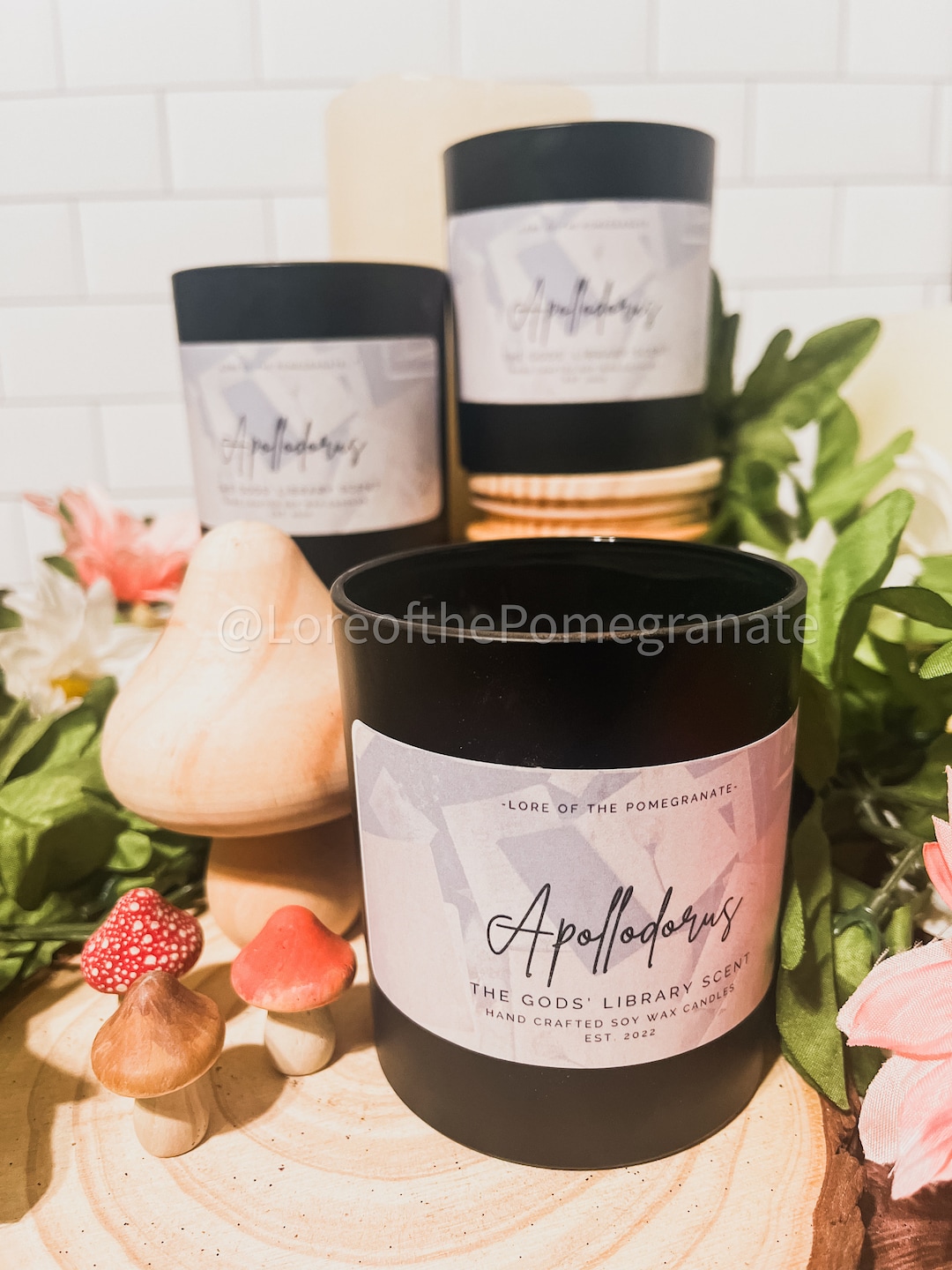 Apollodorus Candle | Old World Library Scent | 10oz Matte Black Candle ...