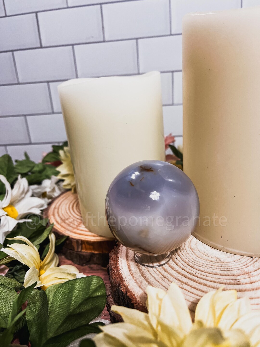 50mm 5cm Orca Agate Sphere With Stand Crystal Sphere Crystal Ball ...
