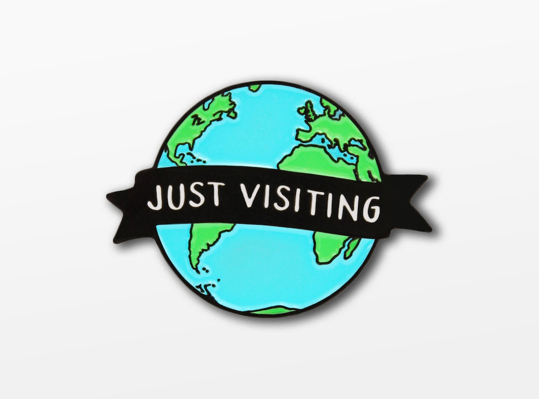 Just Visiting Enamel Lapel Pin - Etsy