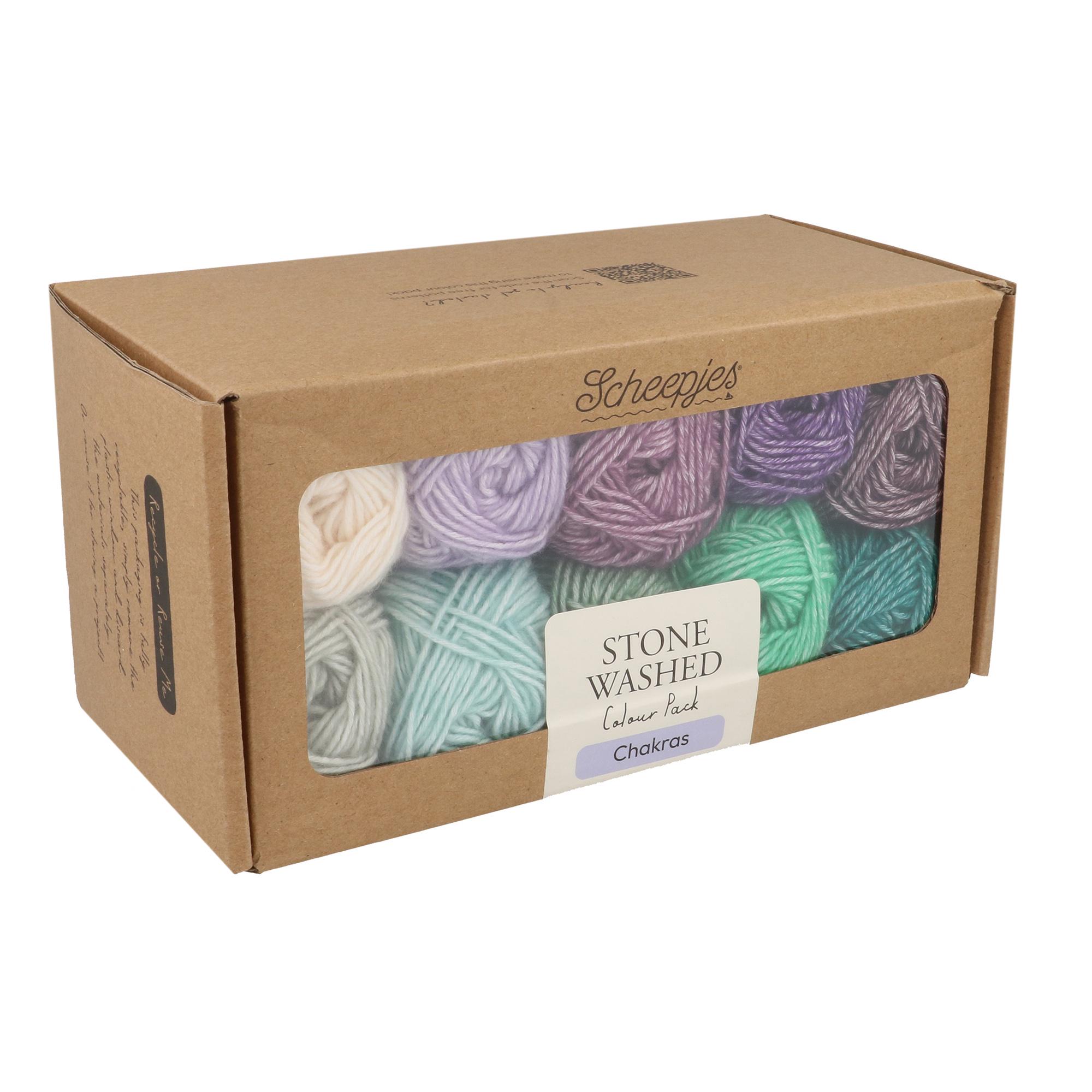 Scheepjes Stone Washed Colour Pack 10x25g - Intentions, Chakras ...