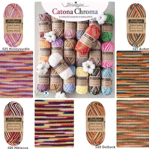 Scheepjes Catona Chroma 50g - Mercerized Cotton Yarn - Amigurumi Yarn ...