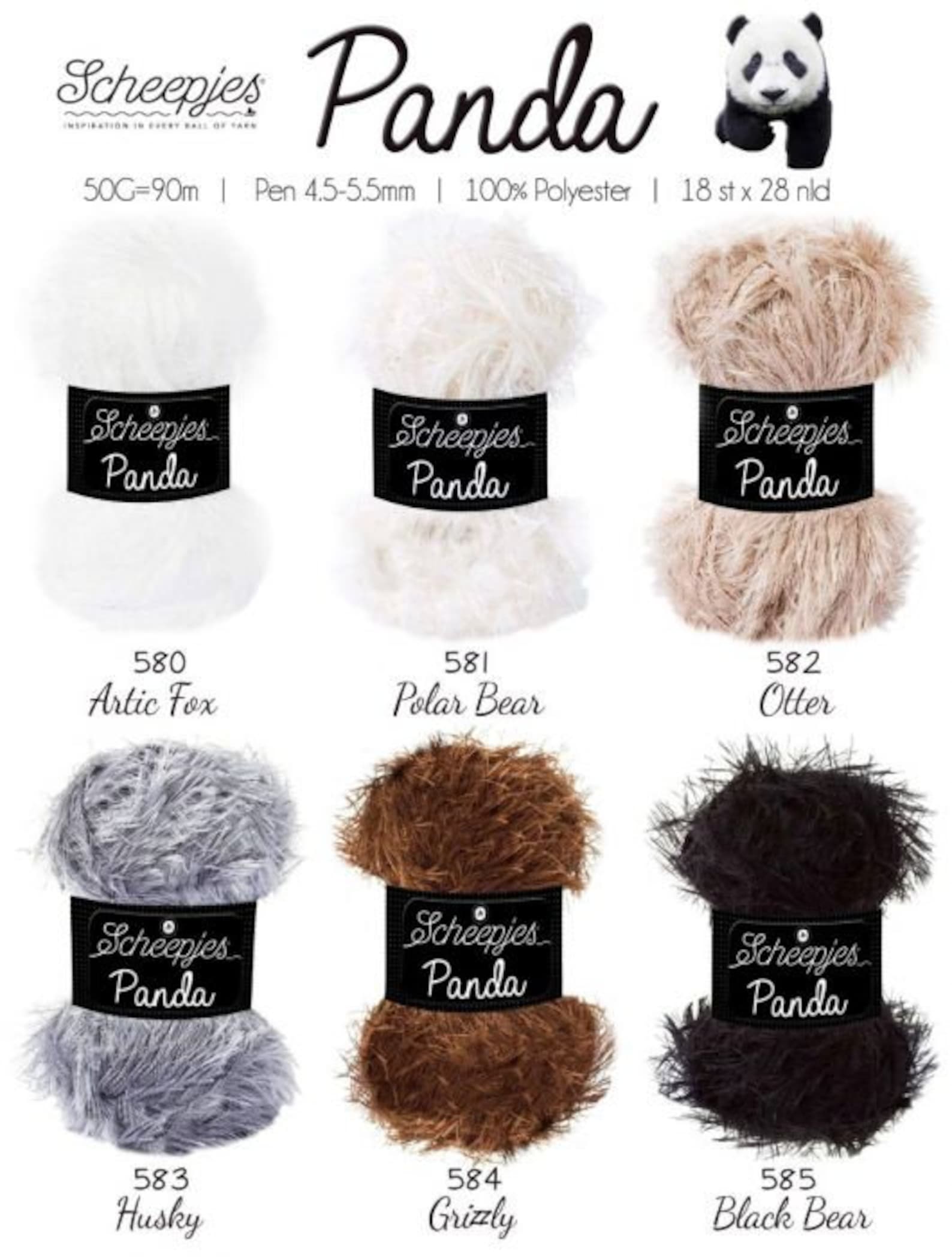 Scheepjes Panda Fur Yarn Ready to Ship Crochet Yarn | Etsy