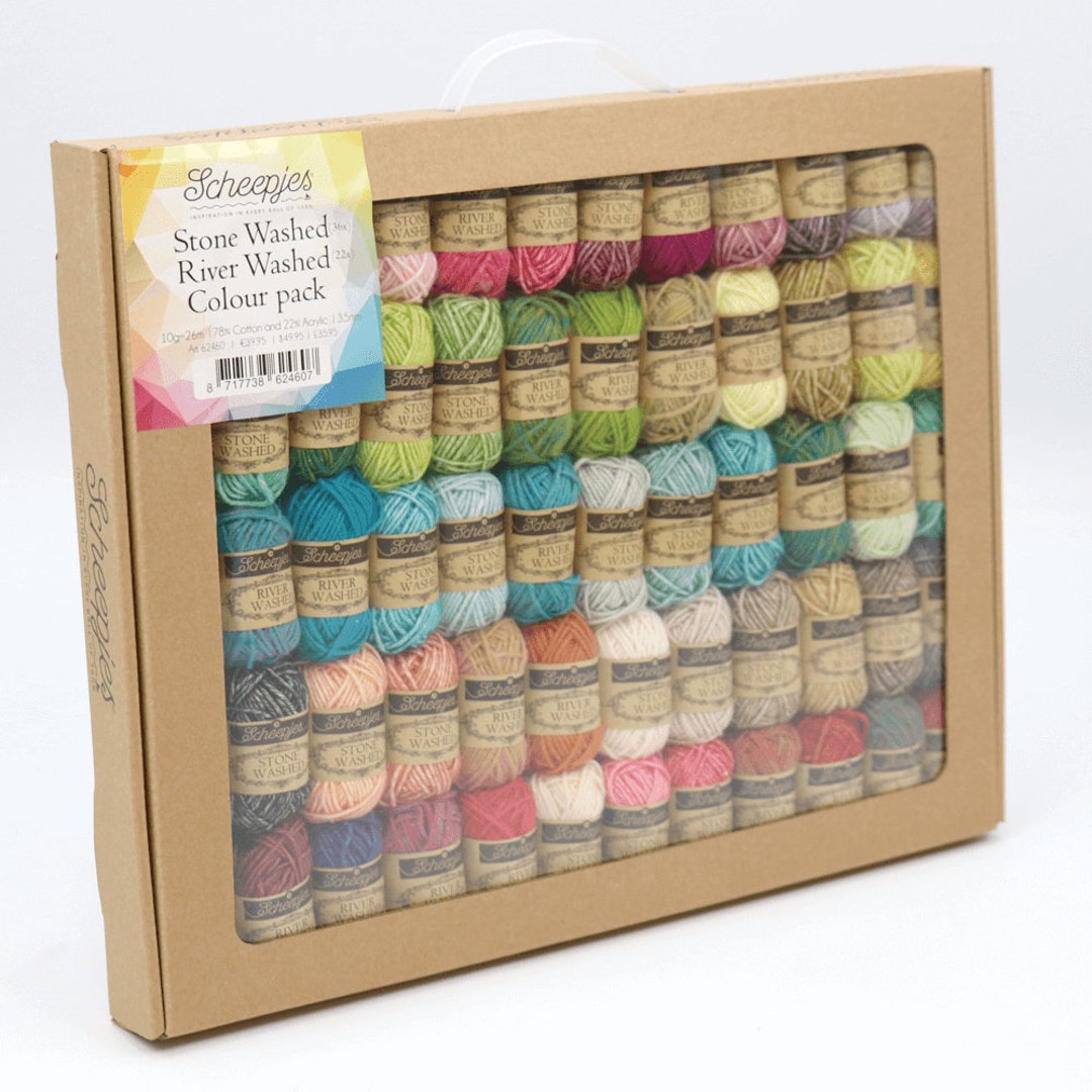 Colour Pack Stone Washed - River Washed - Scheepjes Yarn Set ...