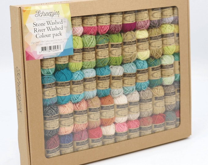 Colour Pack Stone Washed - River Washed - Scheepjes Yarn Set ...