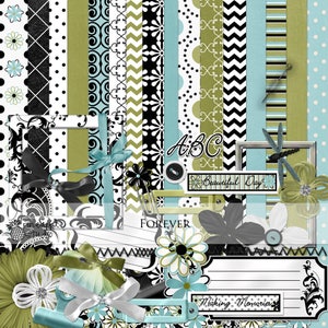 Heritage Digital Scrapbook Kit Clipart Vintage Vibe | Etsy